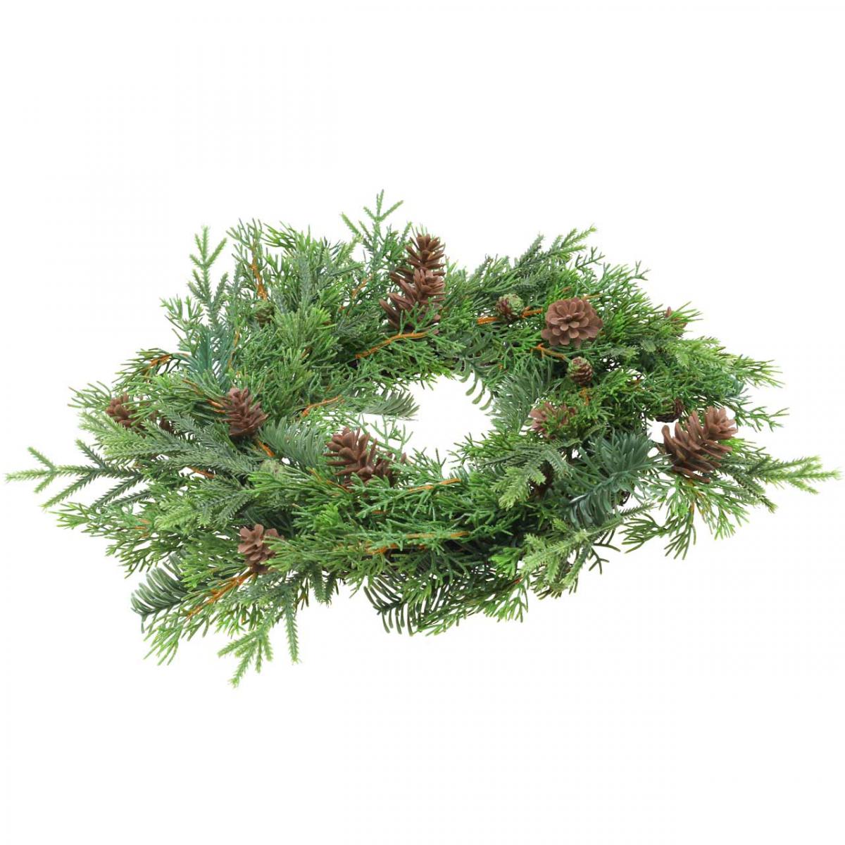 Floristik24.dk Julekrans med kogler adventskrans kunstig Ø40cm-05691