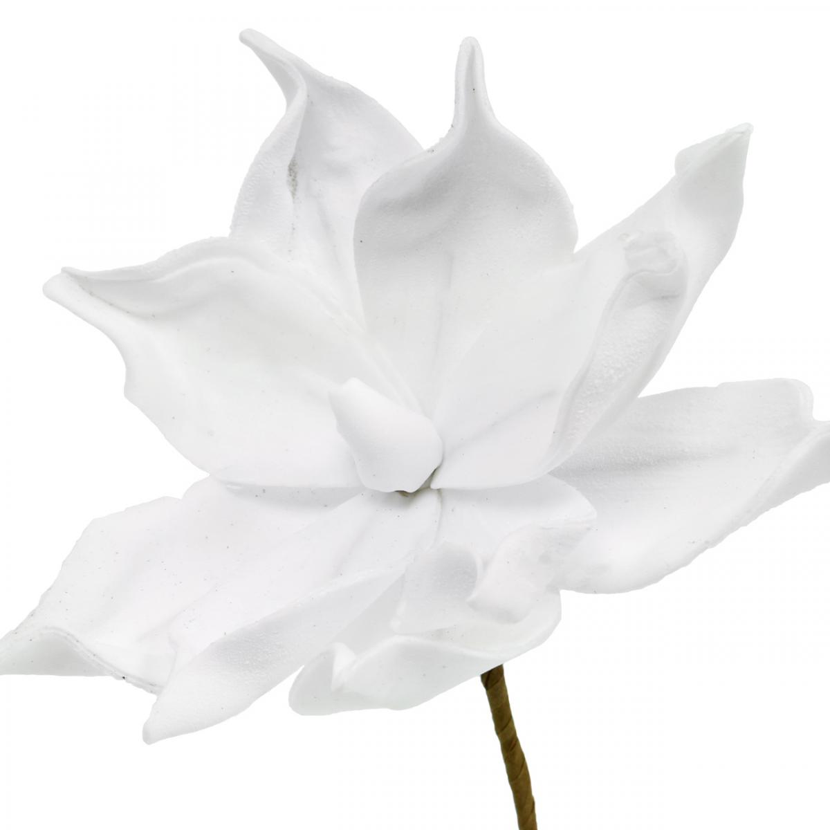 Floristik24.dk Kunstig magnolia hvid kunstig blomst på pind Ø10cm Skum ...