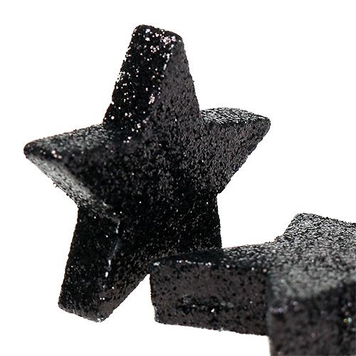 Floristik24.dk Glitter stjerner sort 4-5cm 40stk